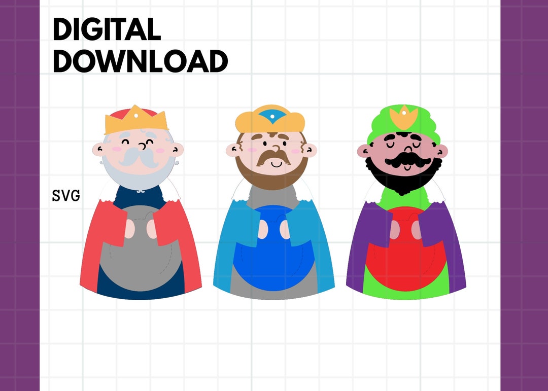 Los Tres Reyes Magos Candy Holder Ornament incluye 3-SVG/Tres Reyes ...