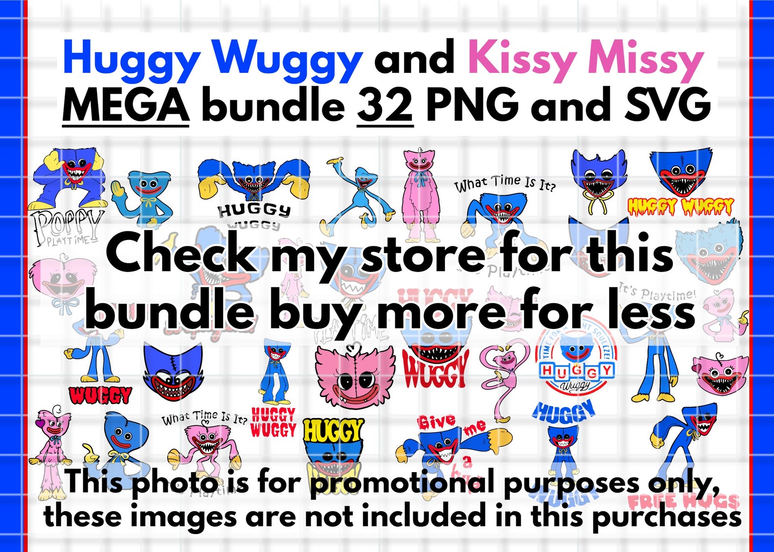 Huggy Wuggy Bendy and the Ink Machine Fusion PNG and SVG Cut - Etsy