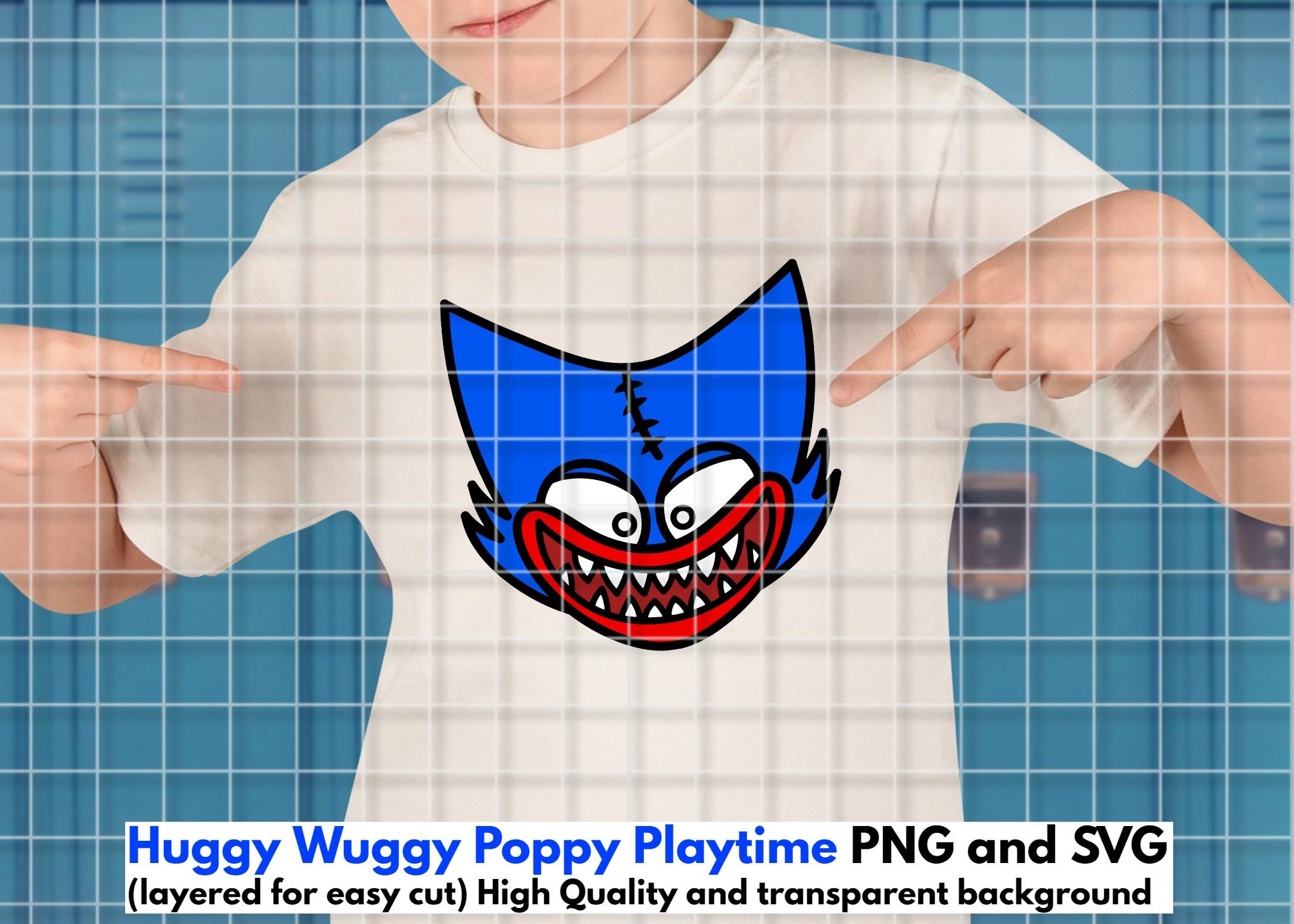 Huggy Wuggy Poppy Playtime Fnf PNG and SVG Digital - Etsy UK