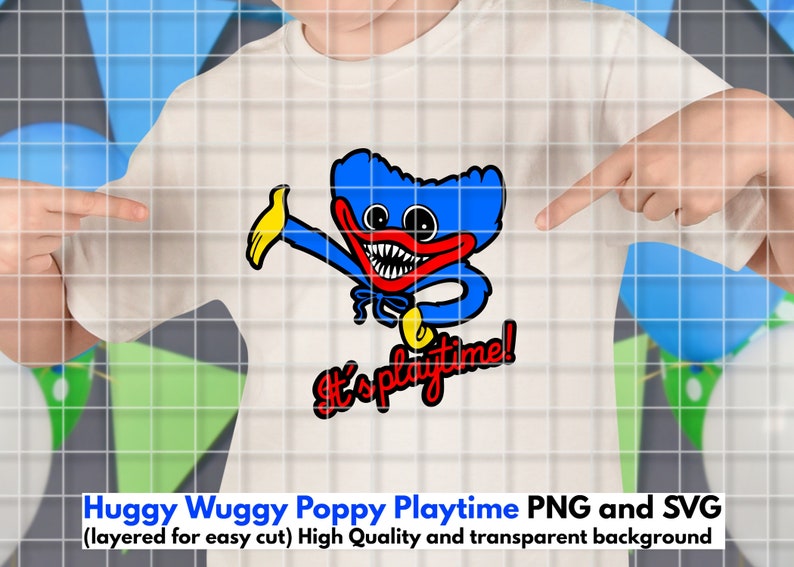 Huggy Wuggy Poppy Playtime Fnf PNG and SVG Digital - Etsy