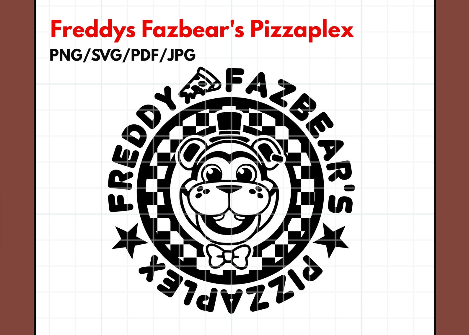 Five Nights at Freddy's Pizzaplex FNAF Security Breach Logo Svg/png/pdf ...