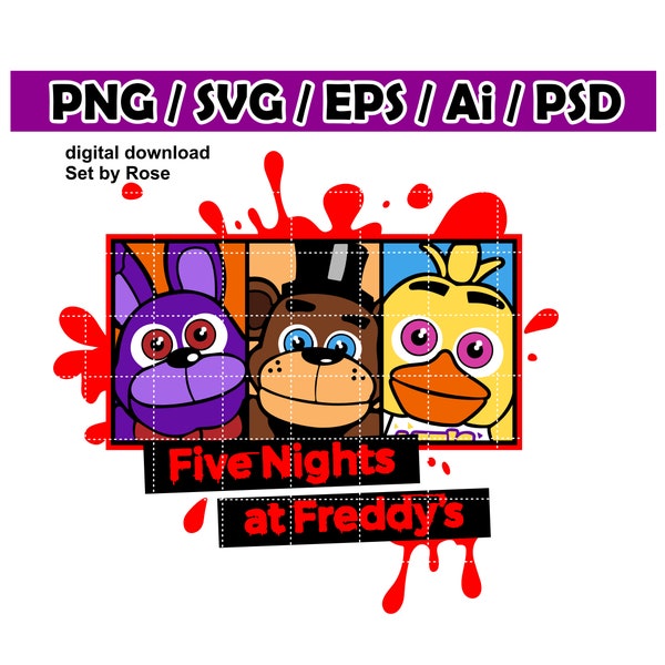 Five Nights of Freddy Svg - Etsy UK