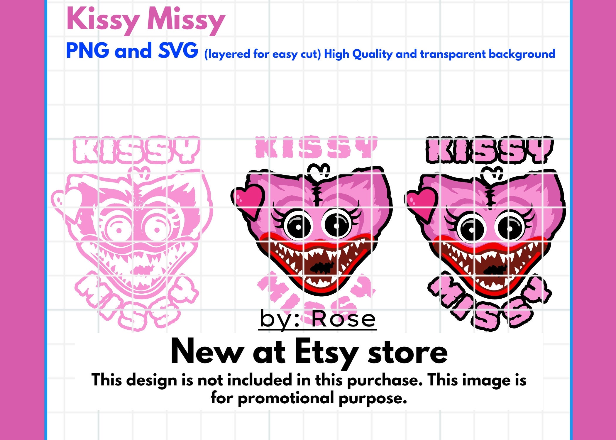 Kissy Missy Poppy Playtime PNG and SVG Zip File Perfect for - Etsy ...