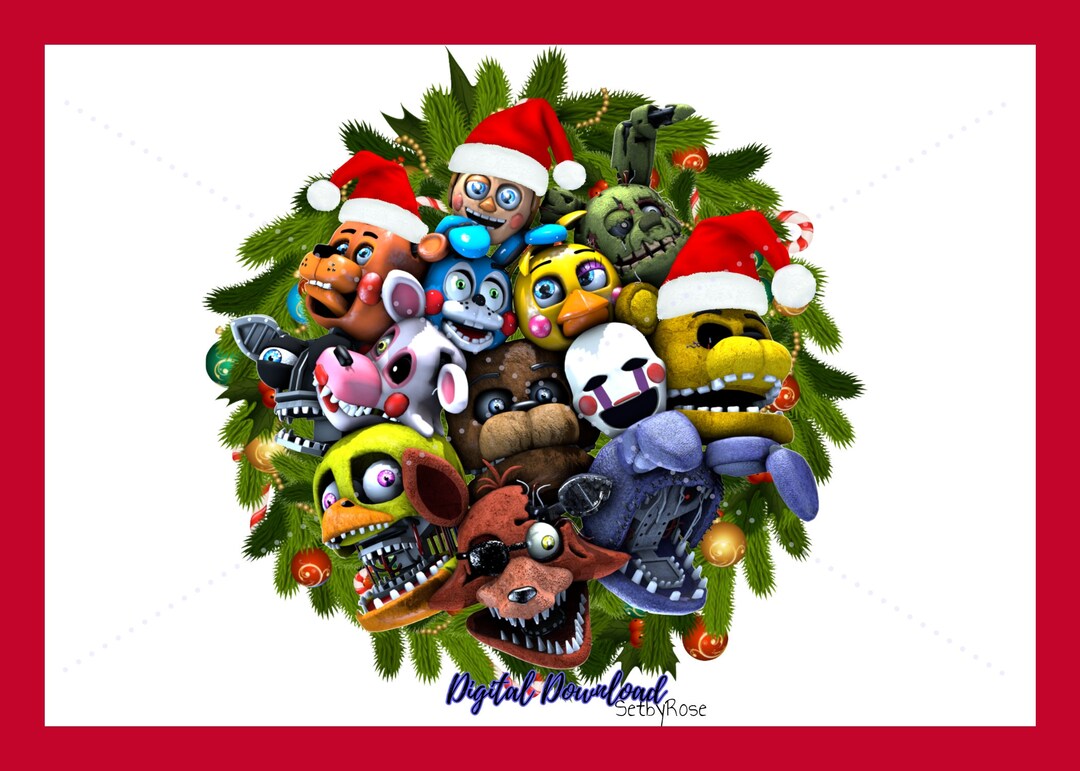 FNAF Christmas / Five Nights at Freddy's Christmas PNG Sublimation,clip ...
