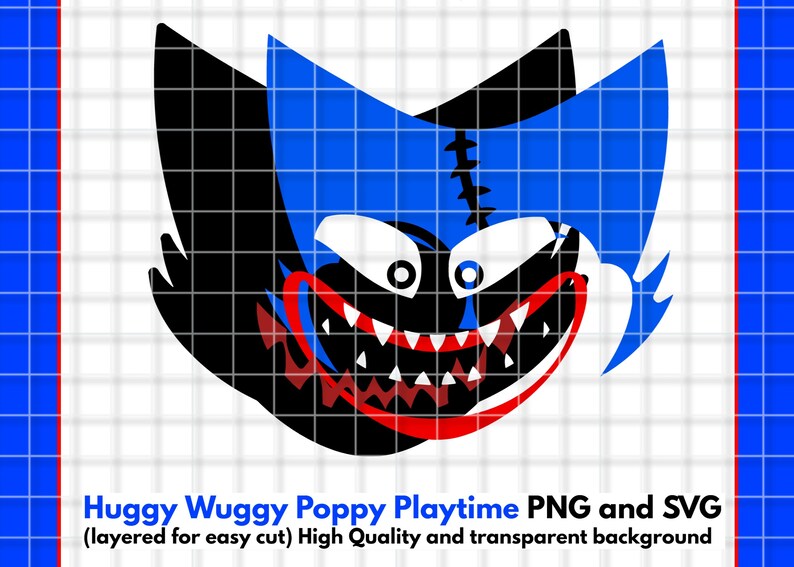 Huggy Wuggy Poppy Playtime Fnf PNG and SVG Digital - Etsy