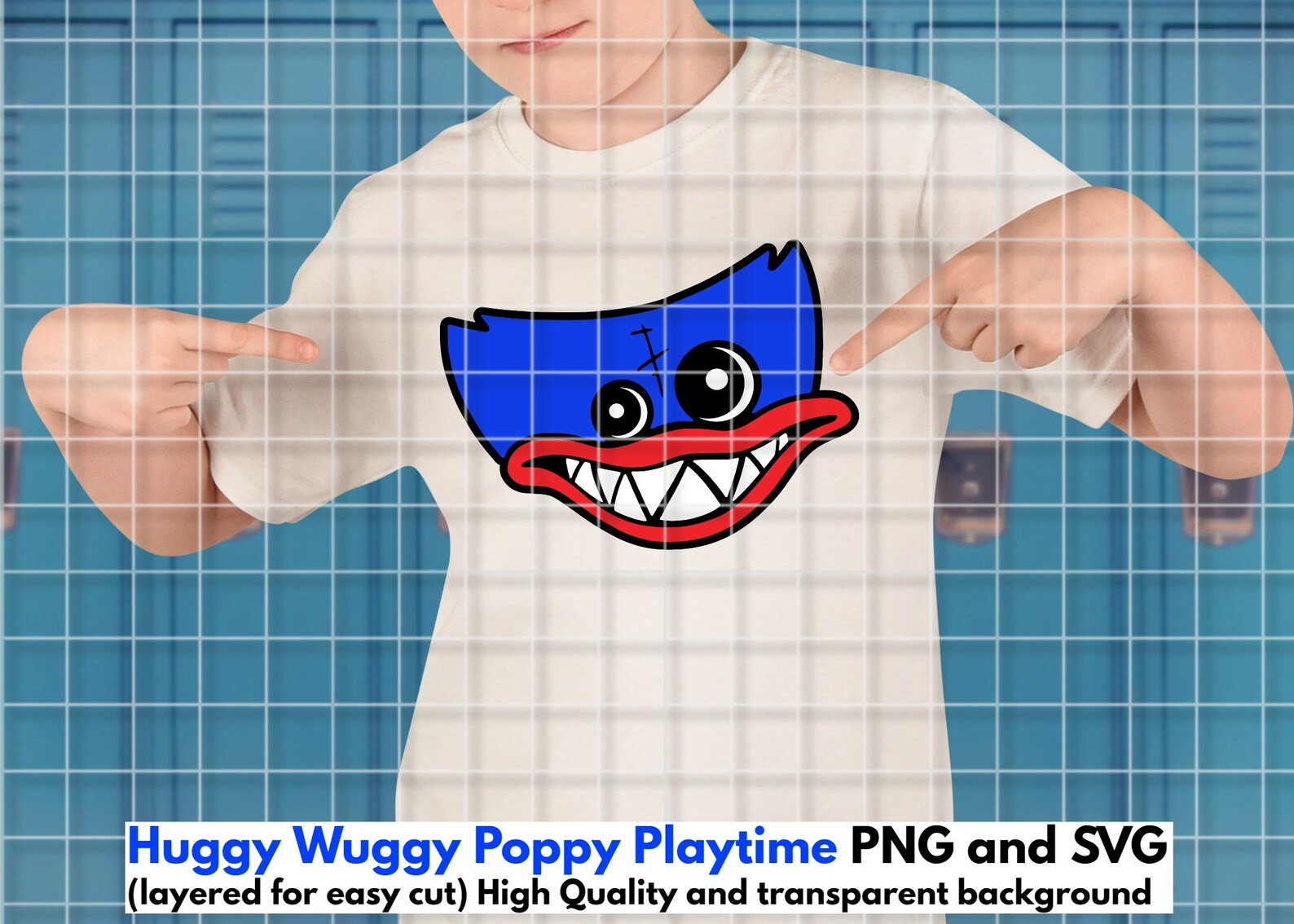 Huggy Wuggy Poppy Playtime Fnf PNG and SVG Digital - Etsy