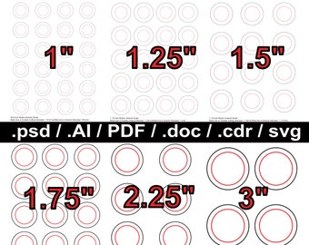 2.25 Button Template - Etsy