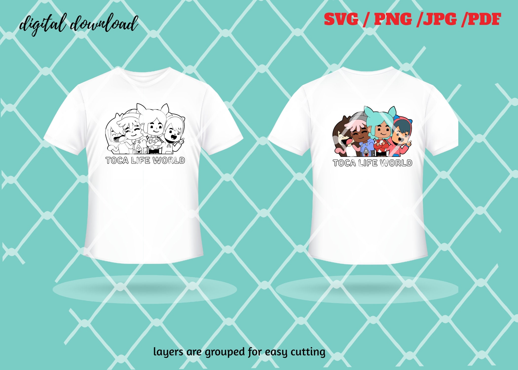 Toca Boca Life World Bundle PNG svg pdf jpeg perfekt für - Etsy.de