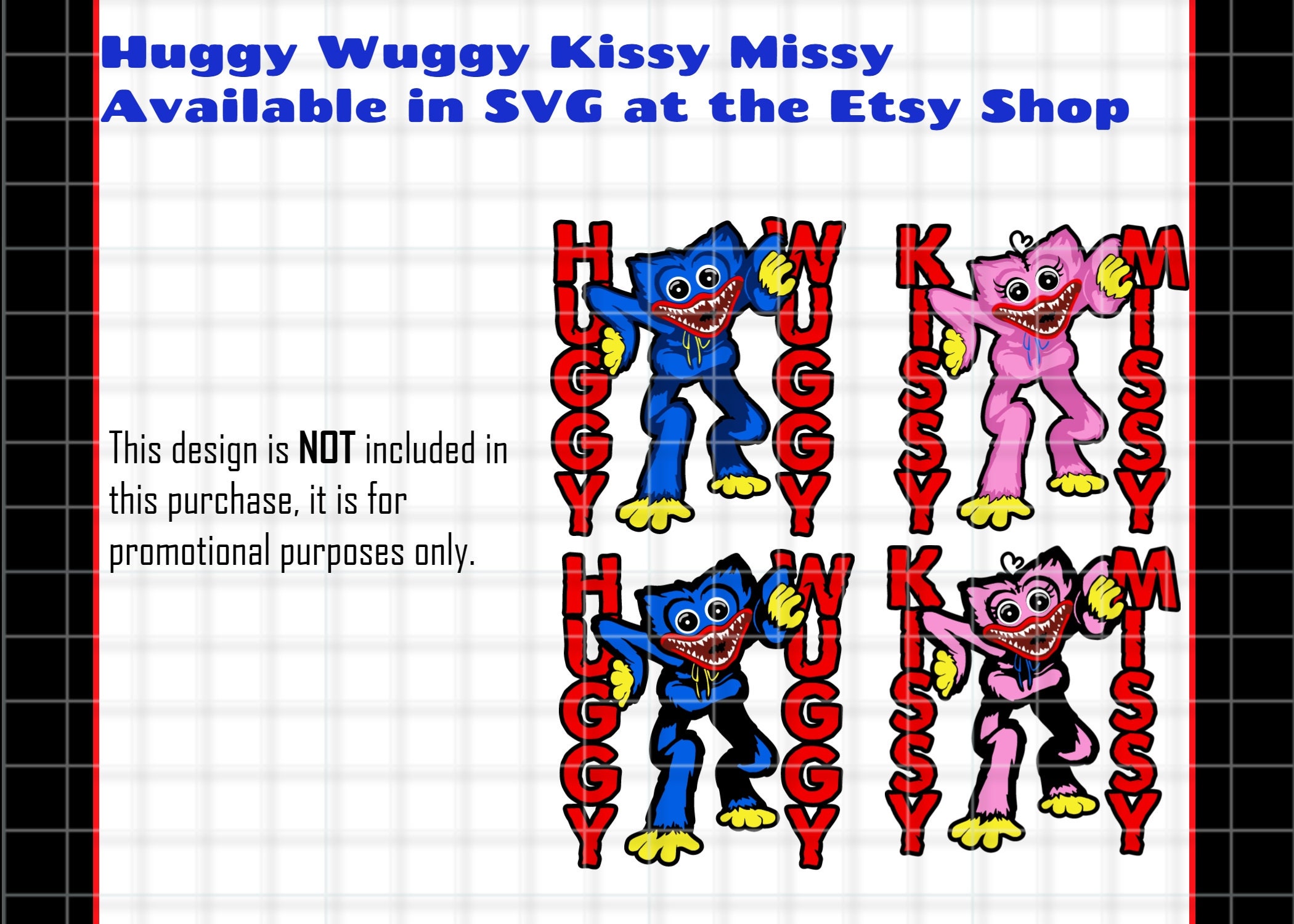 Huggy Wuggy SVG and PNG Cut Digital File Layered Digital - Etsy Canada