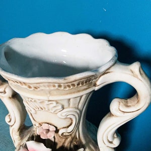 KILLER Italian Porcelain Capodimonte Vase. 60s Italian Glazed Flower ...