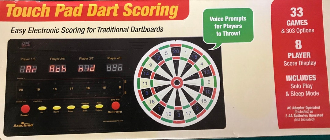 Accudart E-scorer 3: Electronic Touch Pad Dart Scorer 33 Games - Etsy