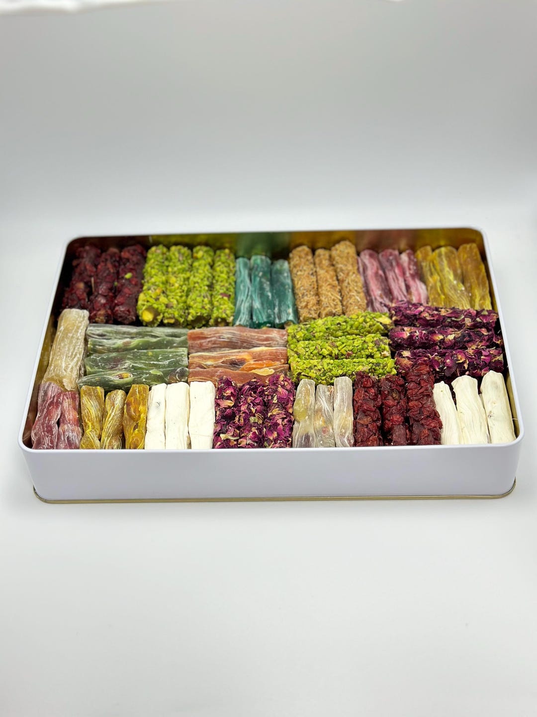 Mixed Turkish Delight, Mini Finger Turkısh Delight ,with Pistachio and ...