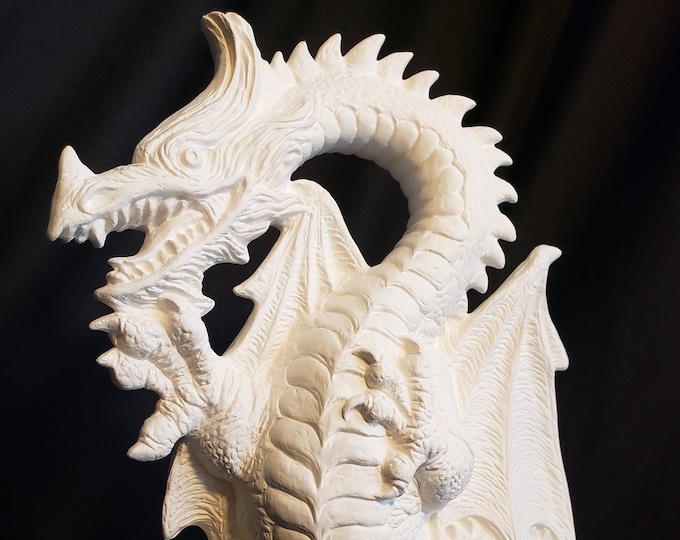 Ceramic Bisque Shelf Dragon - Etsy