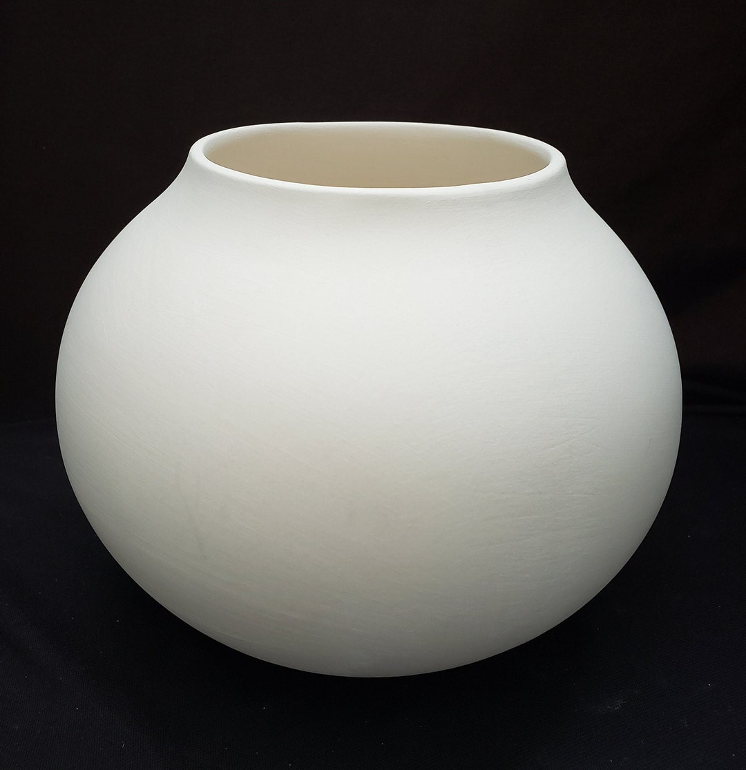 Ceramic Bisque - Large Vintage Vase - Etsy