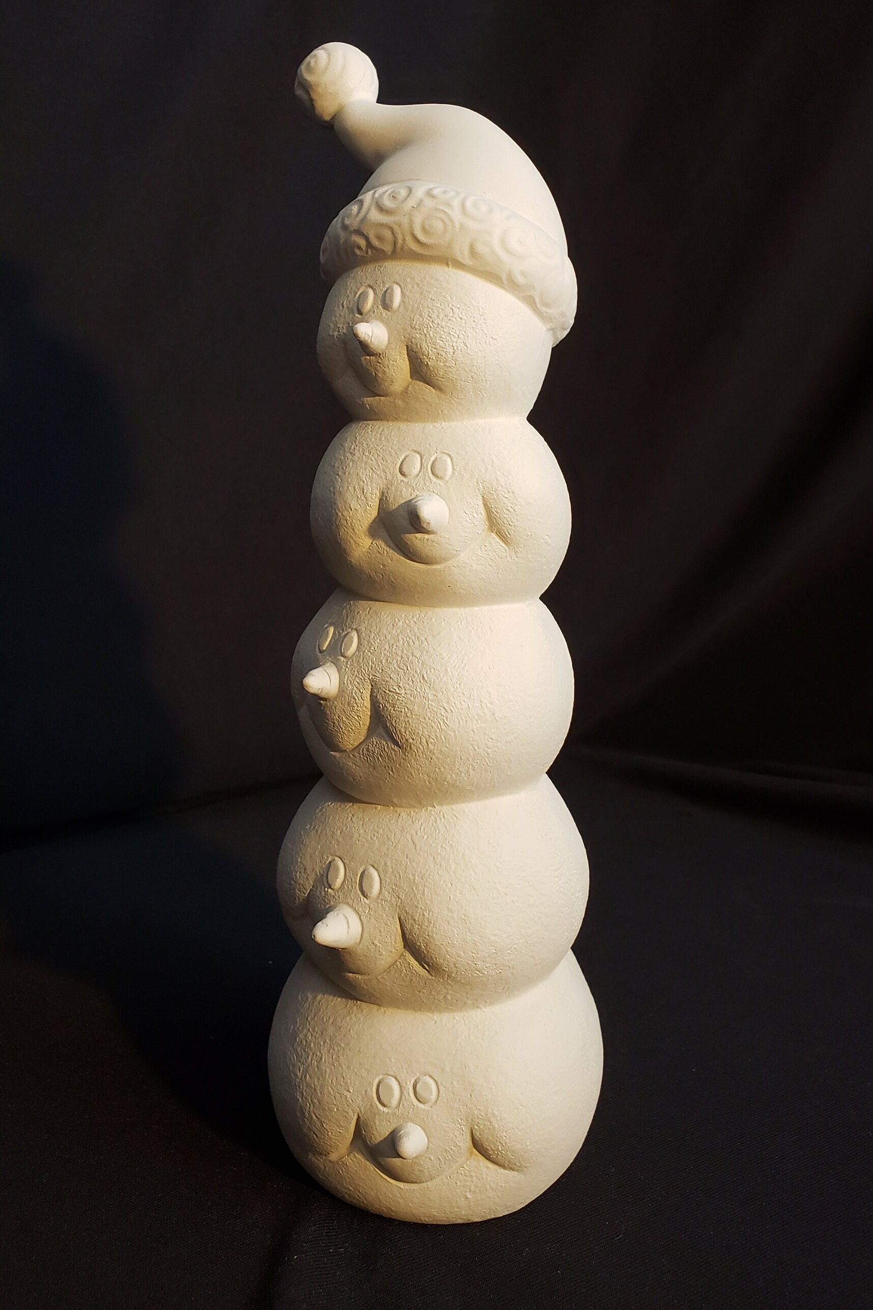 Ceramic Bisque Snowman Stack | Etsy
