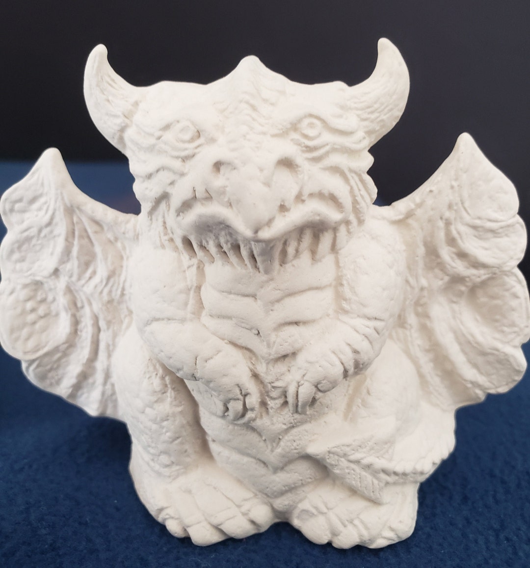 Ceramic Bisque - Small Gargoyles 2 Pieces - Etsy