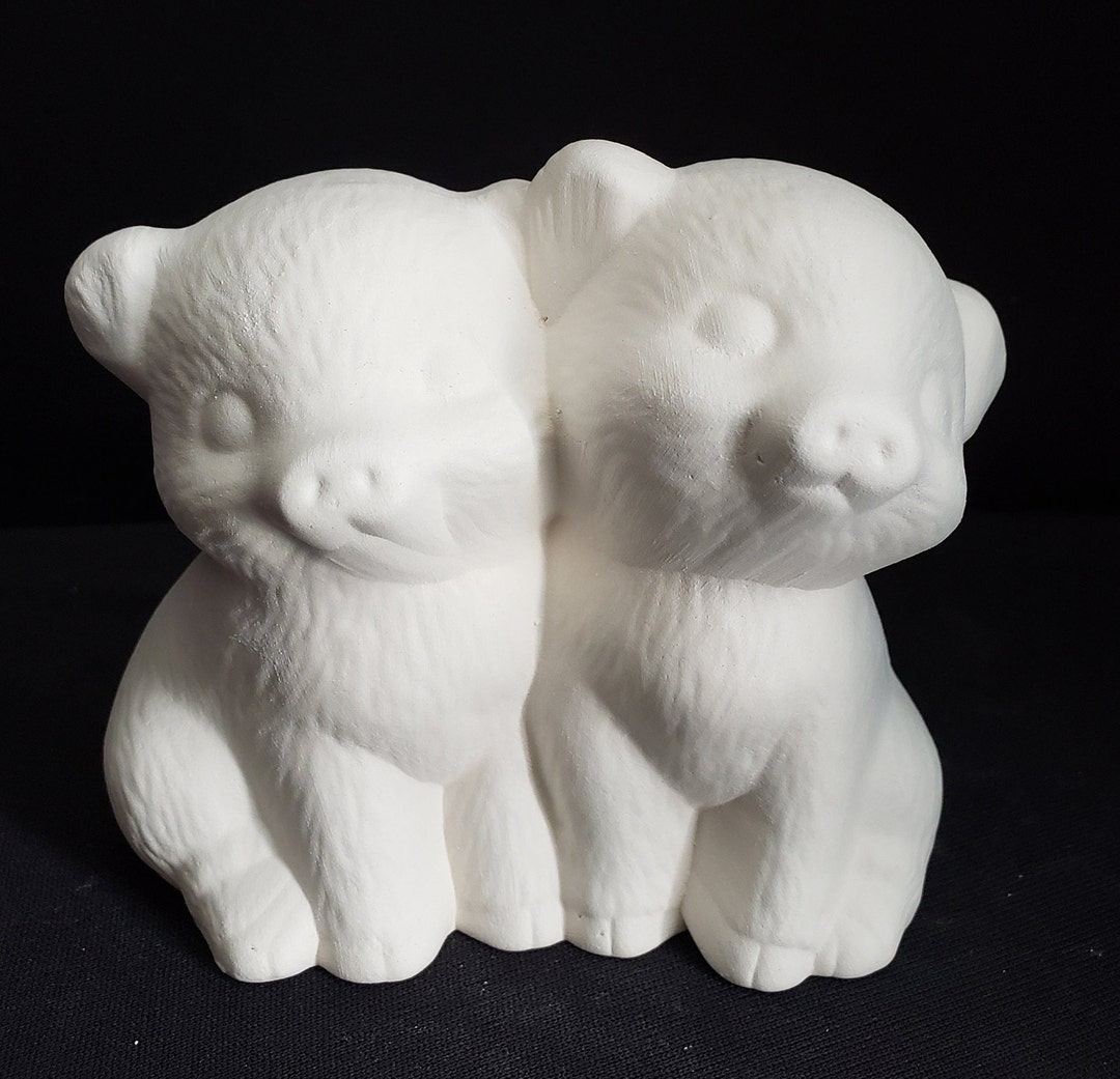 Ceramic Bisque - Two Small Cute Pigs - Etsy