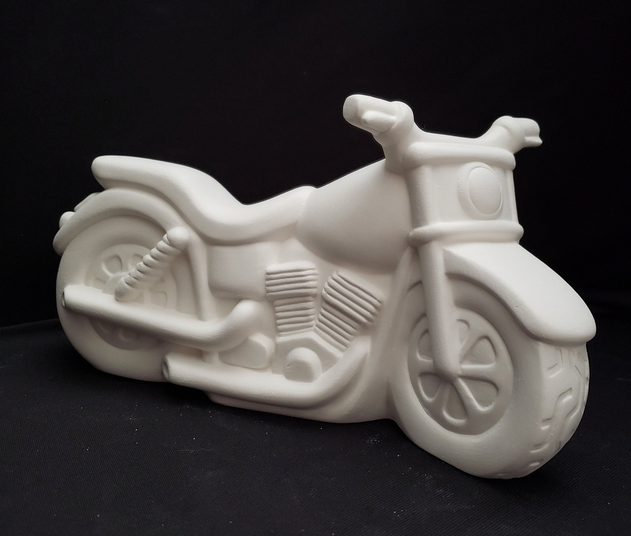 Ceramic Bisque Vintage Motorcycle - Etsy