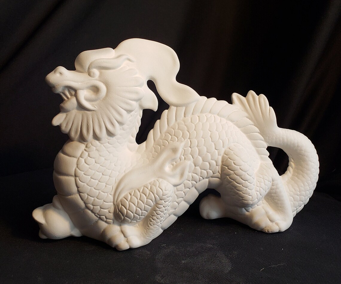 Ceramic Bisque - Shelf Dragon Sculpture - Etsy