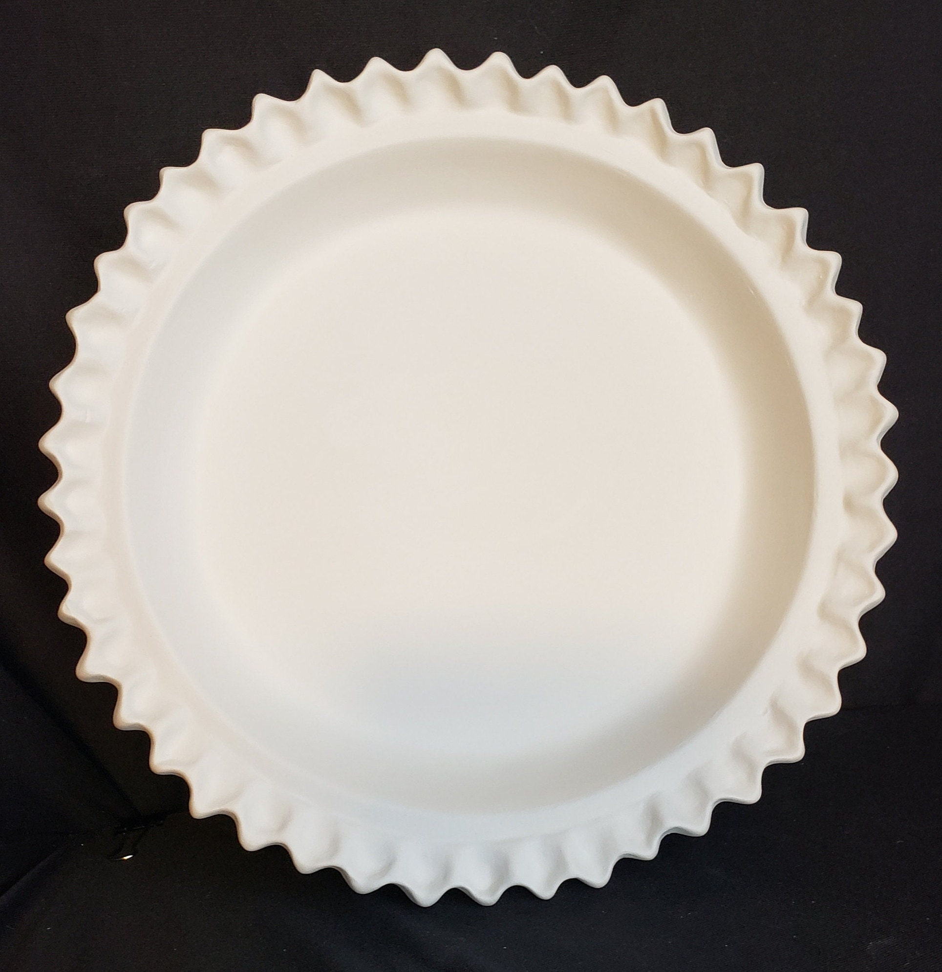 Ceramic Bisque Classic Pie Plate and Lace Crust Lid | Etsy