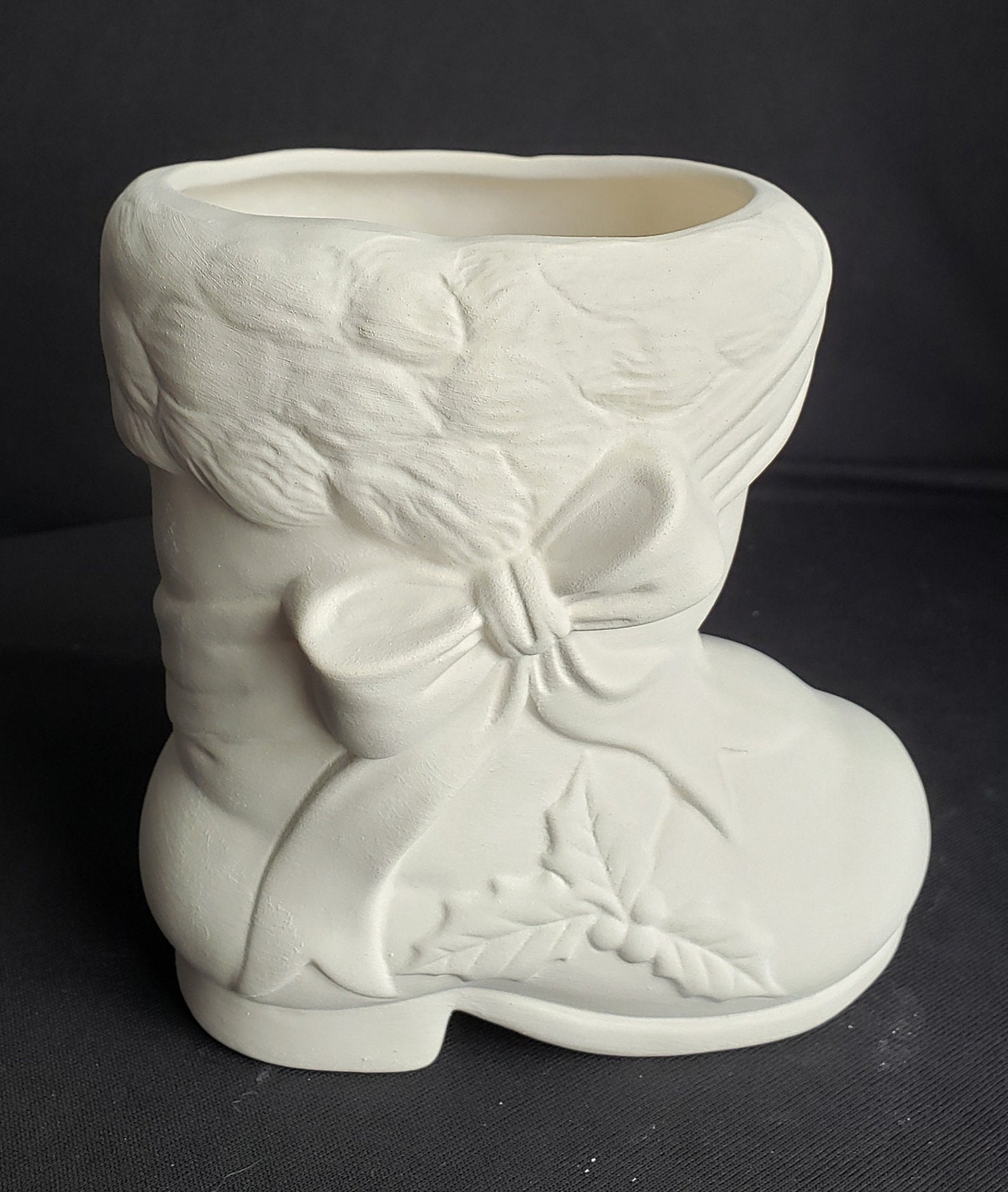 Ceramic Bisque - Santa Boot/ Candy Cane Boot - Etsy