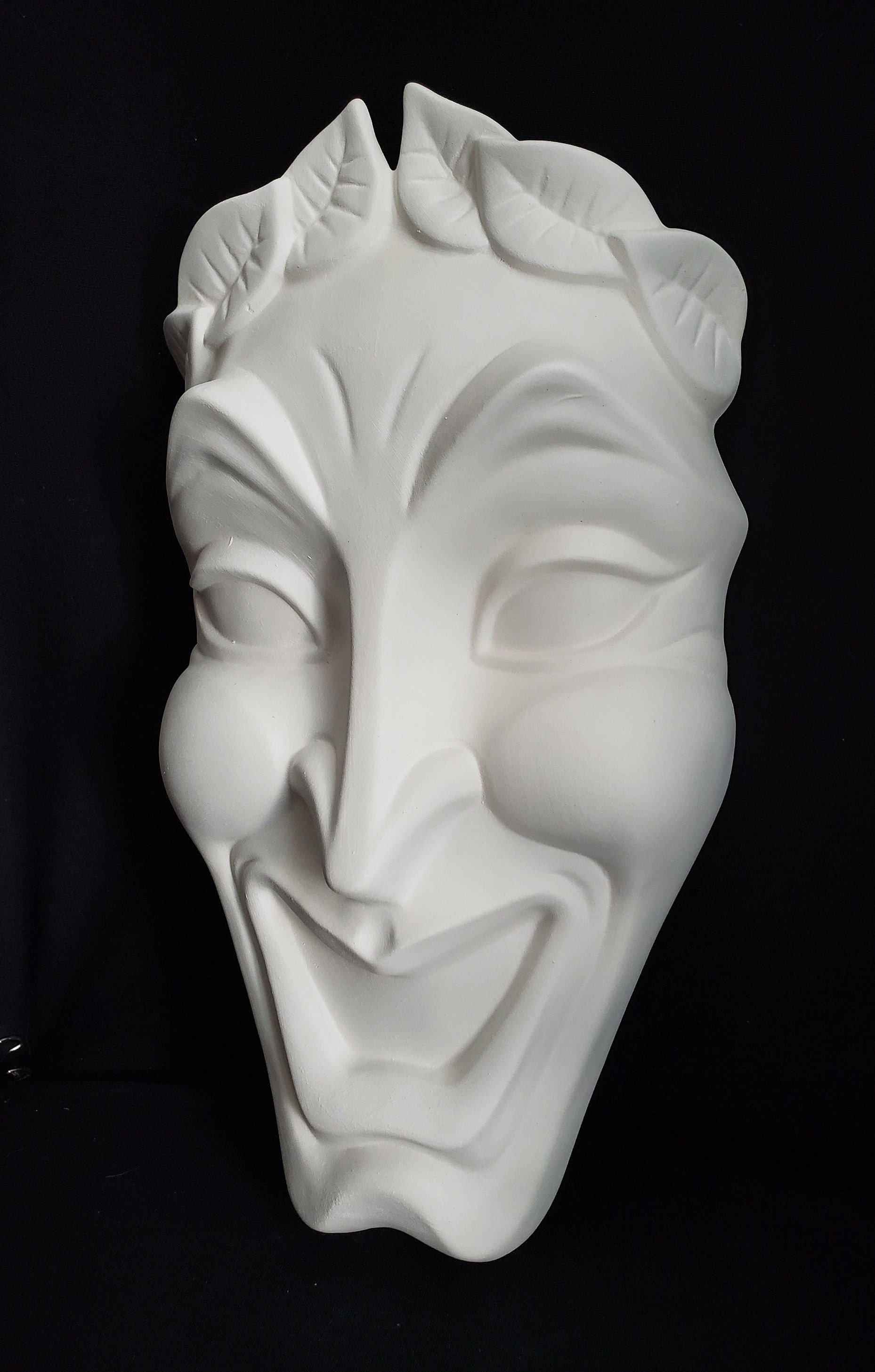 Ceramic Bisque - Classic Comedy and Tragedy Wall Plaques Set of Two - Etsy