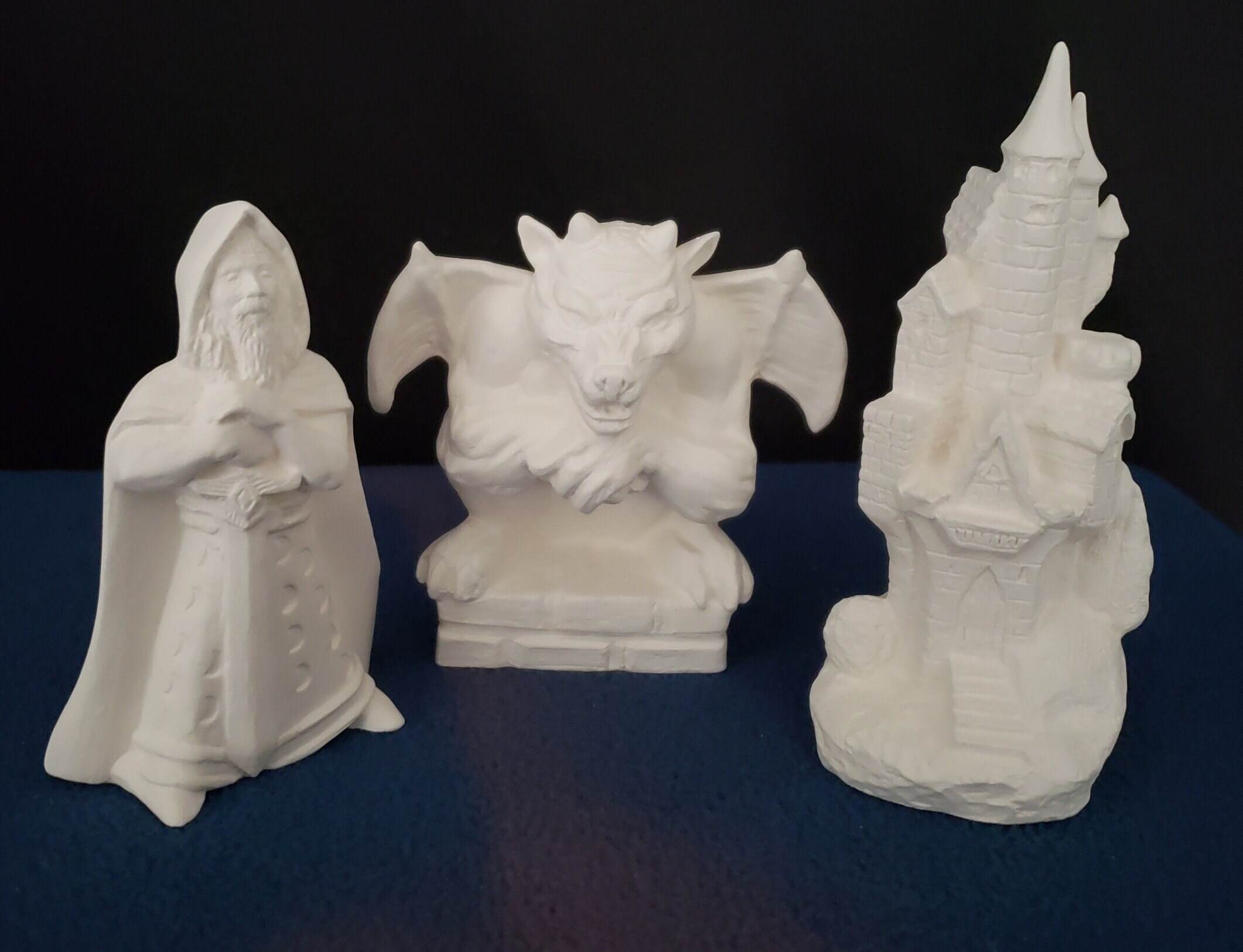 Ceramic Bisque Gargoyle Castle Knight Set - Etsy