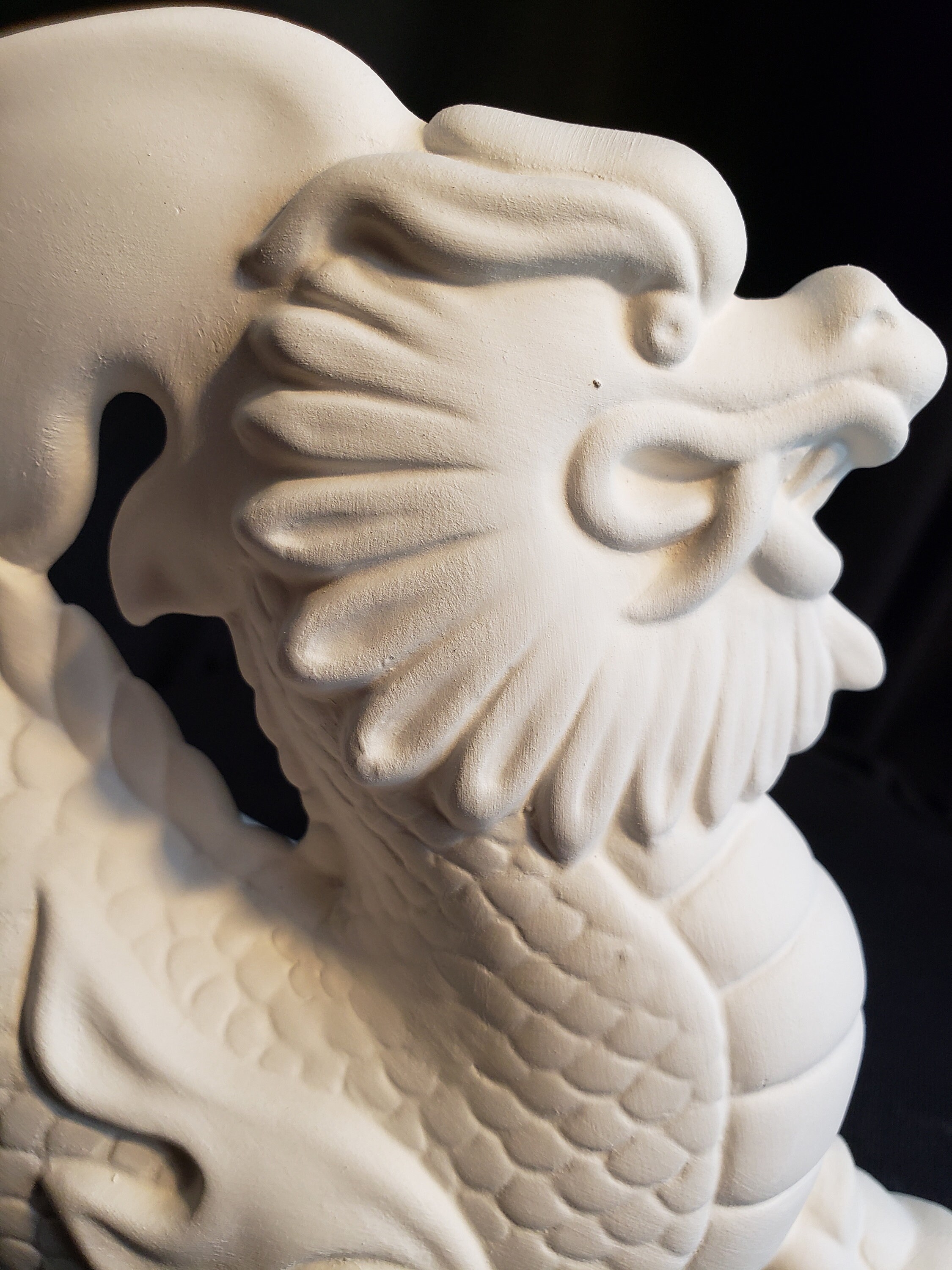 Ceramic Bisque Shelf Dragon Sculpture - Etsy