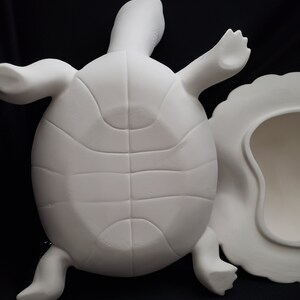 Ceramic Bisque Large Turtle Box With Shell Lid - Etsy