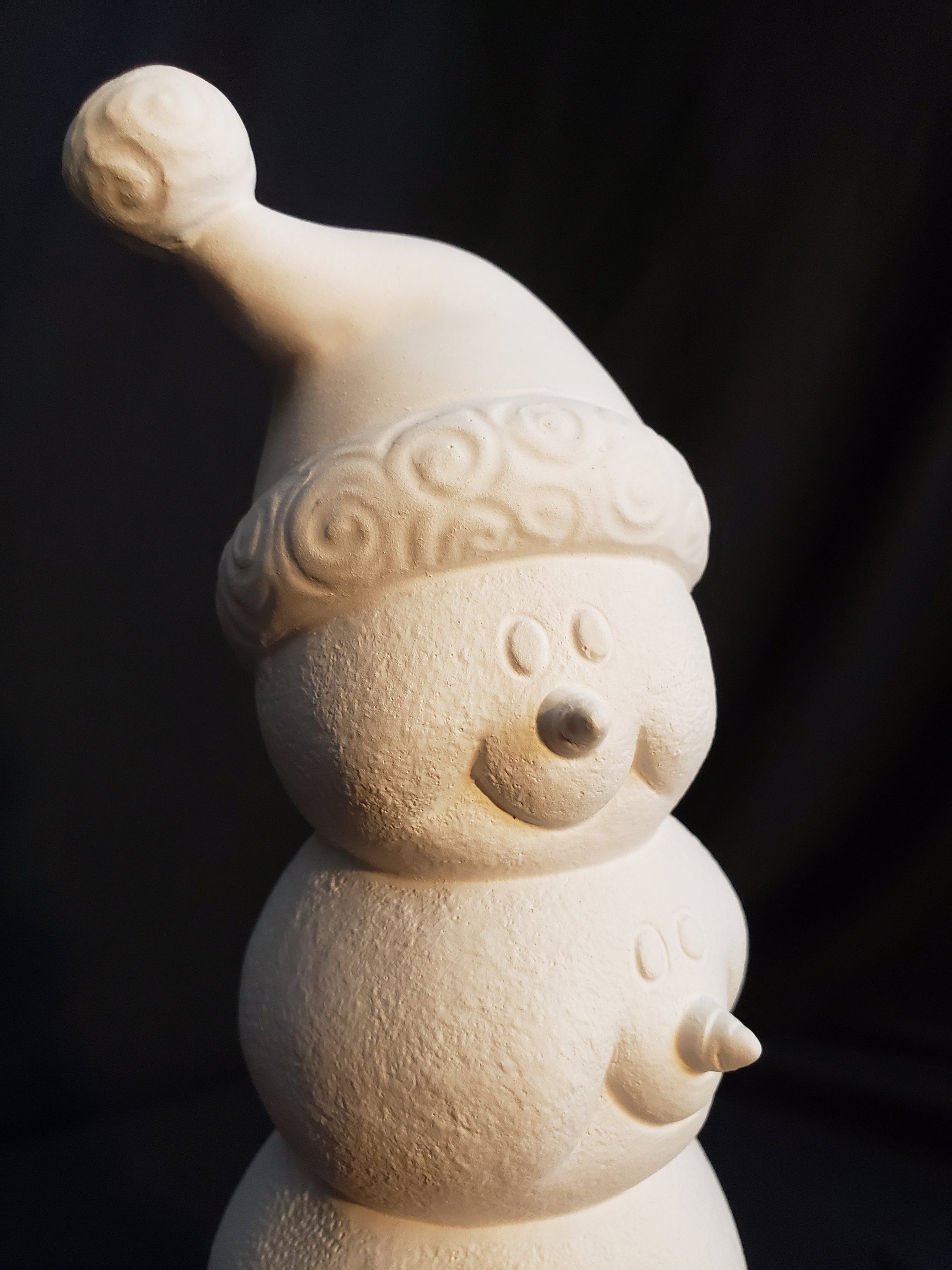 Ceramic Bisque Snowman Stack | Etsy