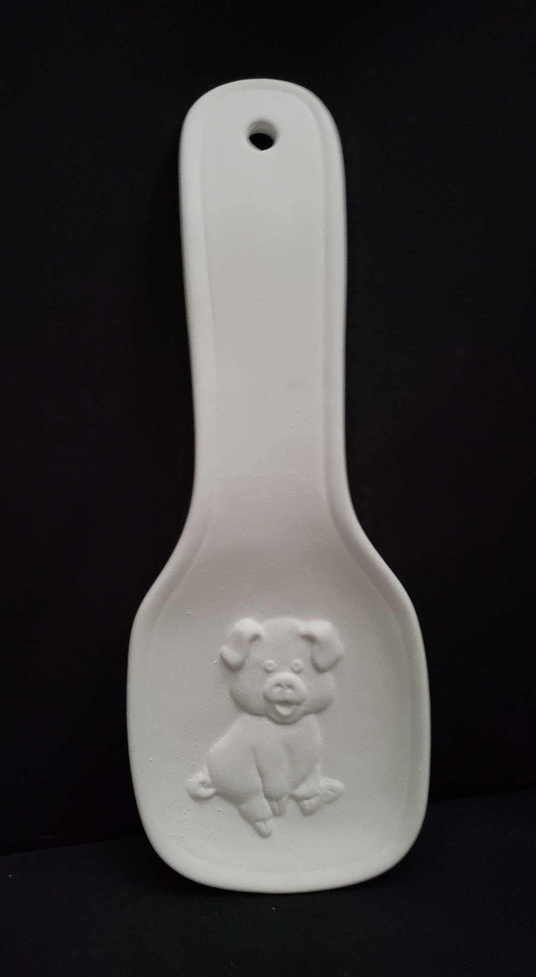 Ceramic Bisque - Pig Spoon Rest / Holder - Etsy
