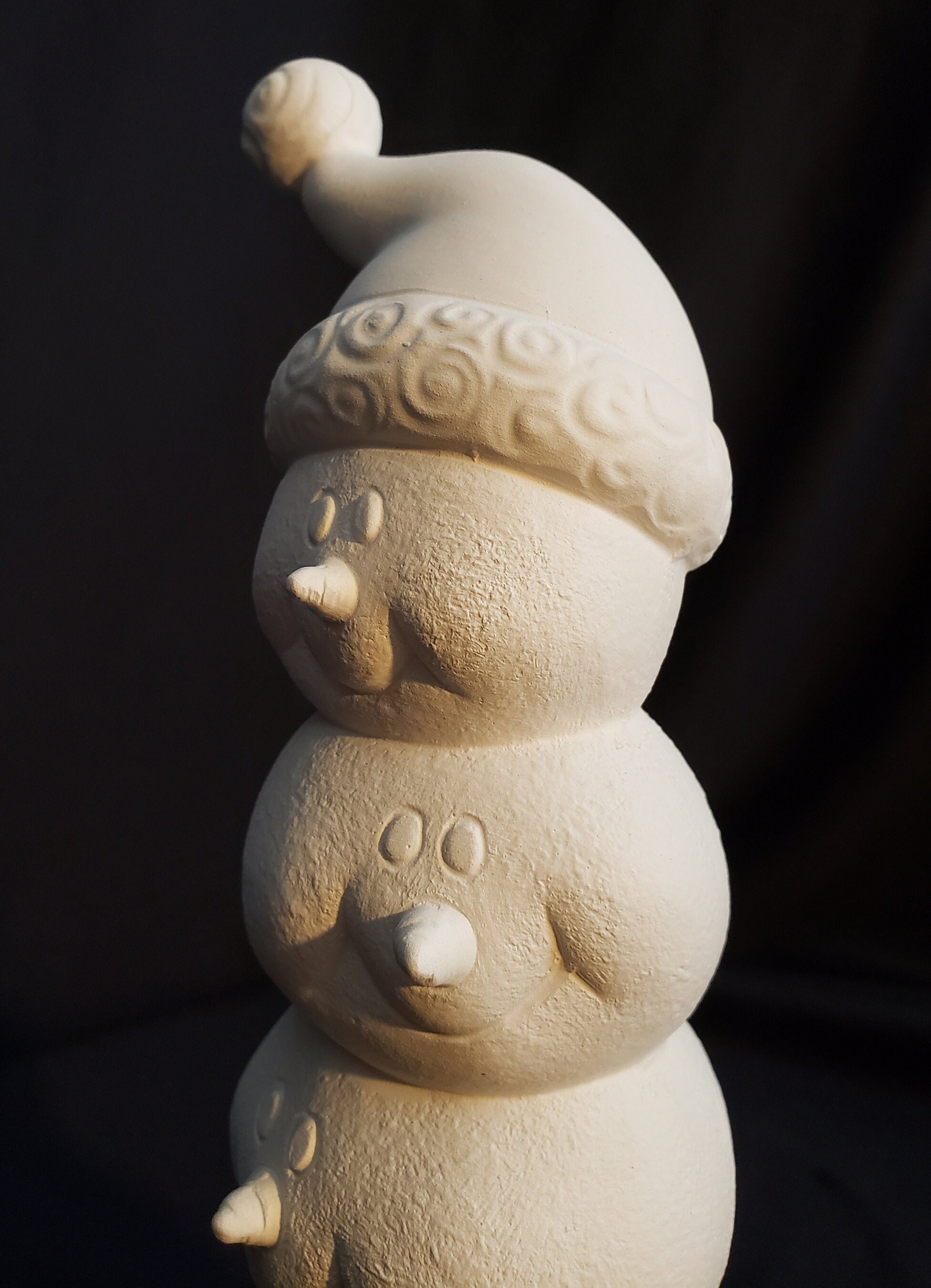 Ceramic Bisque Snowman Stack | Etsy