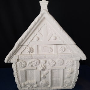 Ceramic Bisque - Gingerbread House Cookie Jar - Etsy
