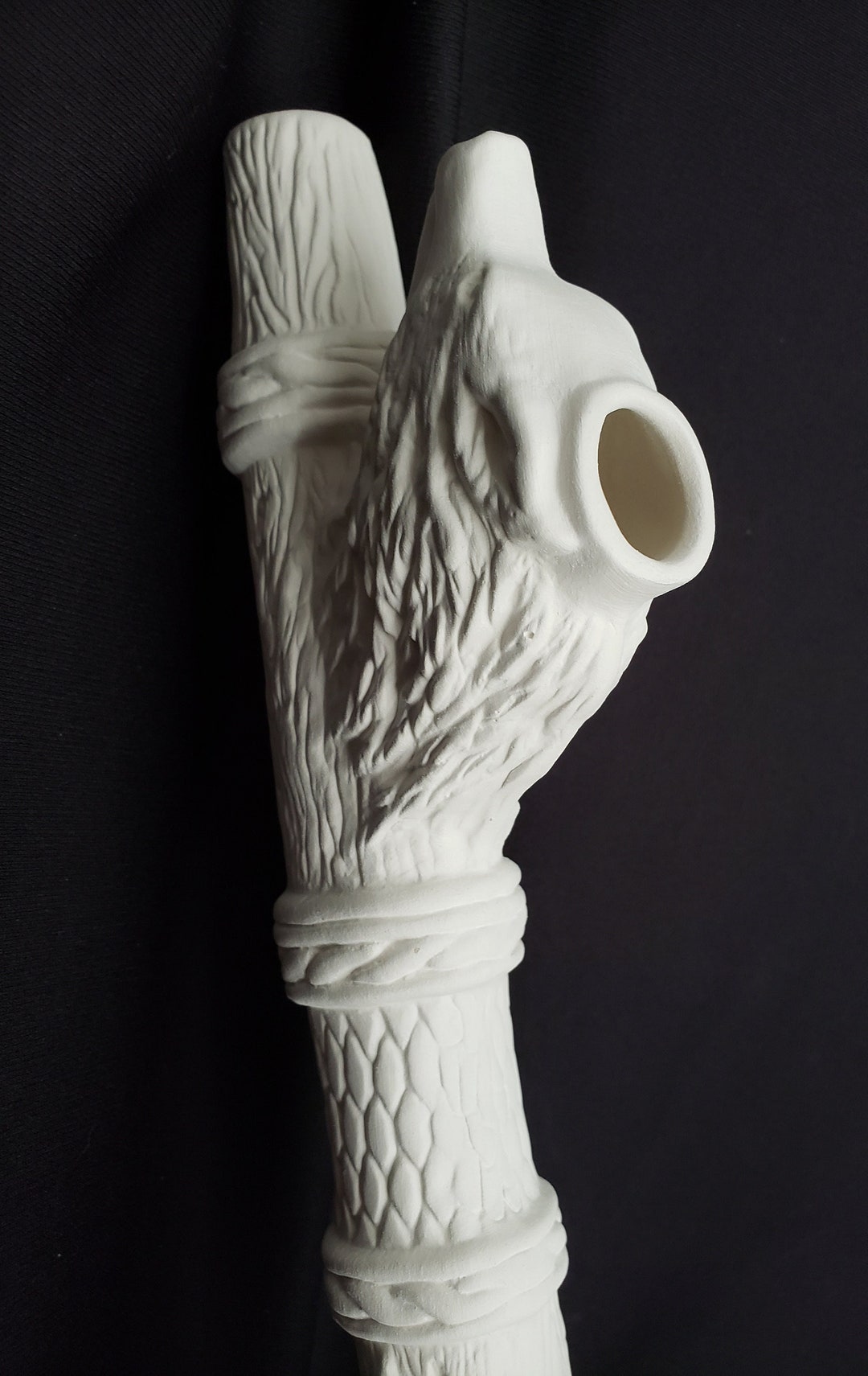 Ceramic Bisque Native American Wolf Head Peace Pipe - Etsy