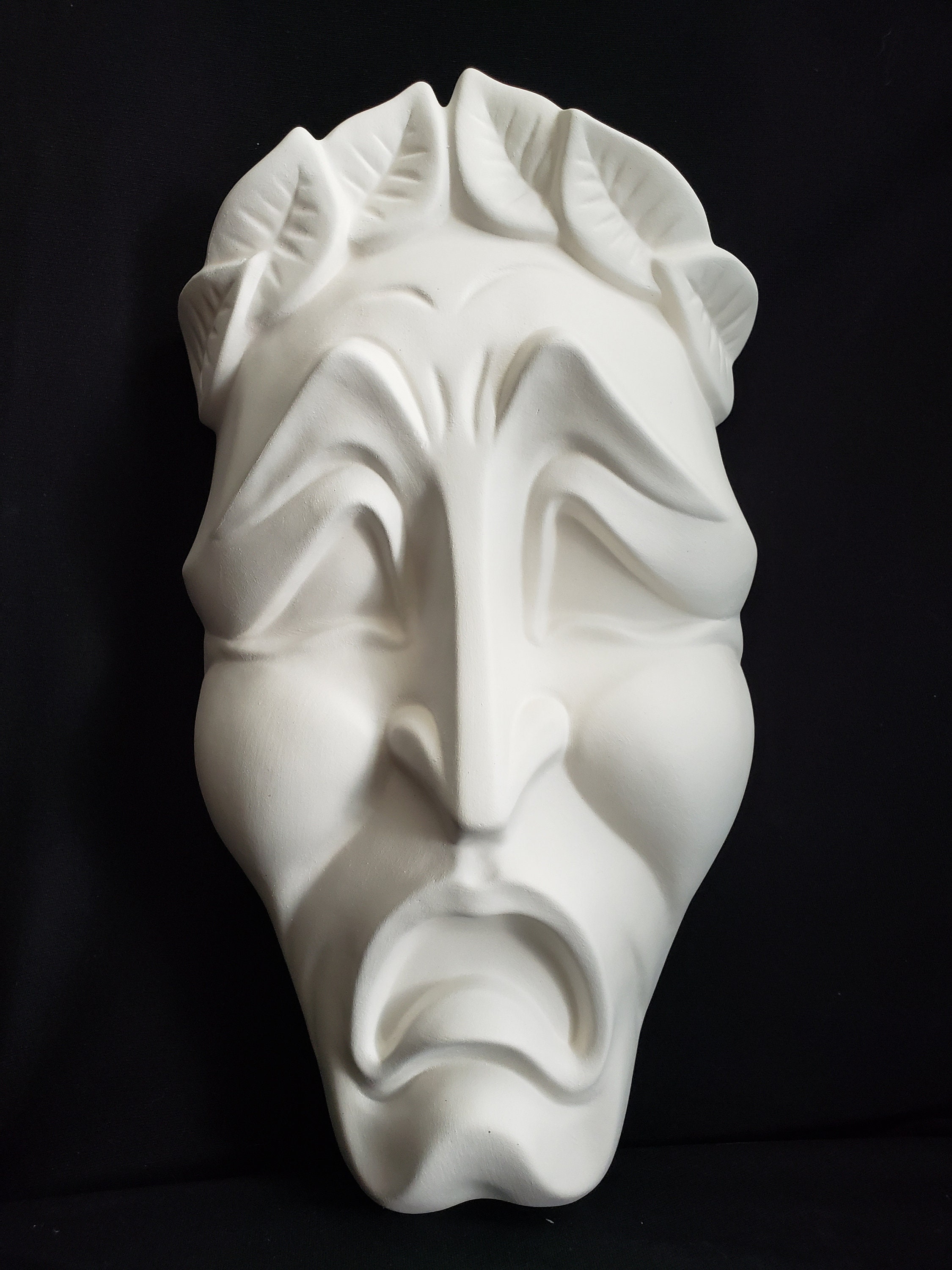 Ceramic Bisque - Classic Comedy and Tragedy Wall Plaques Set of Two - Etsy