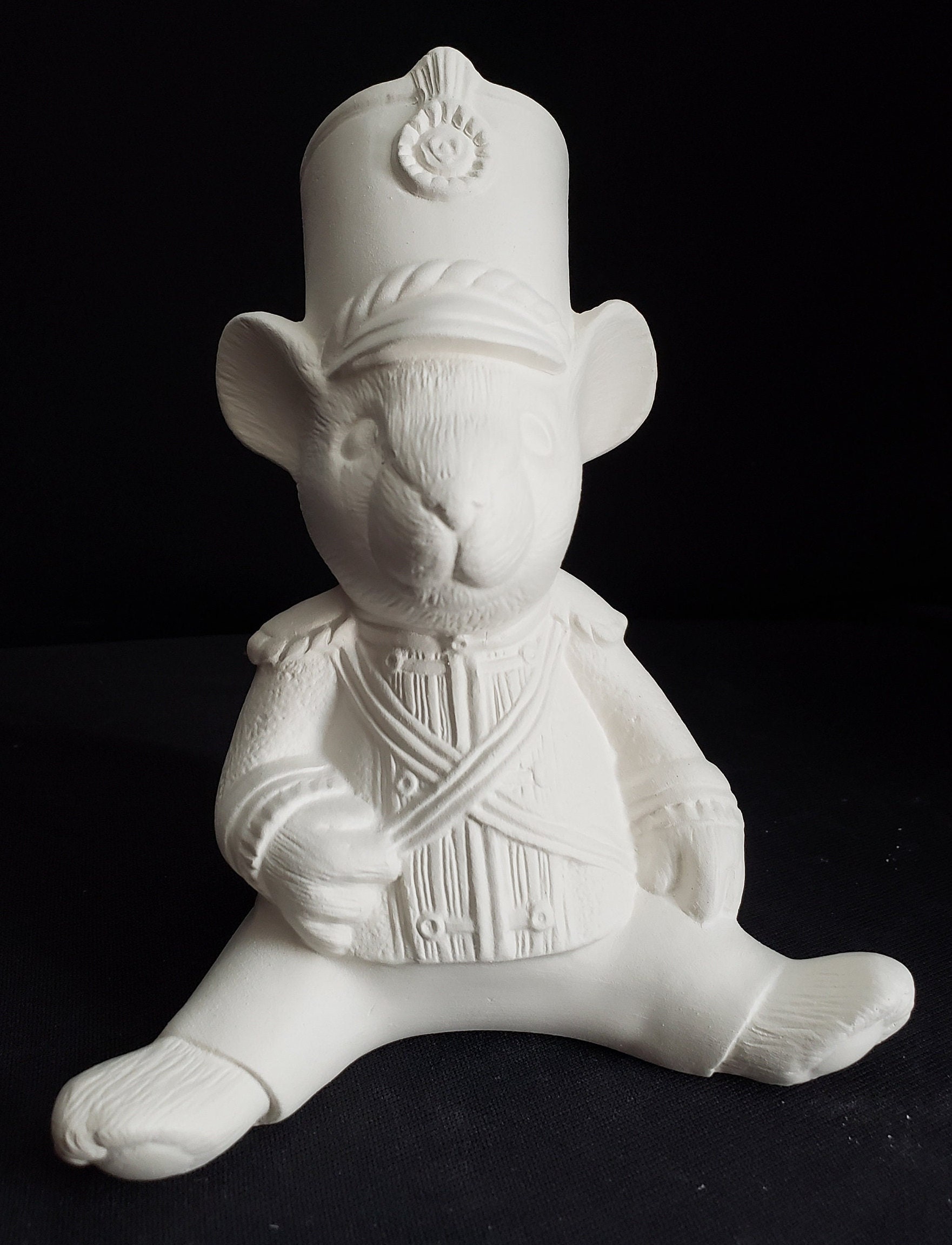 Ceramic Bisque Cute Soldier Mouse - Etsy