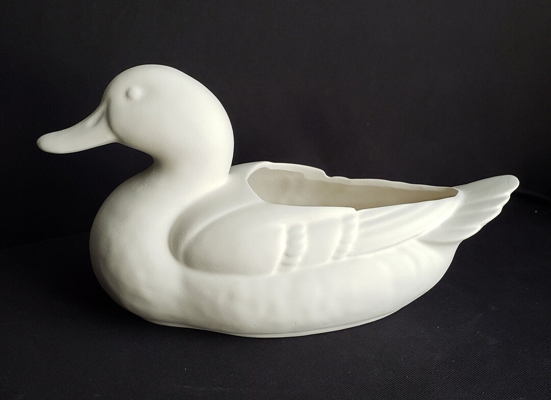 Ceramic Bisque - Duck Planter - Etsy