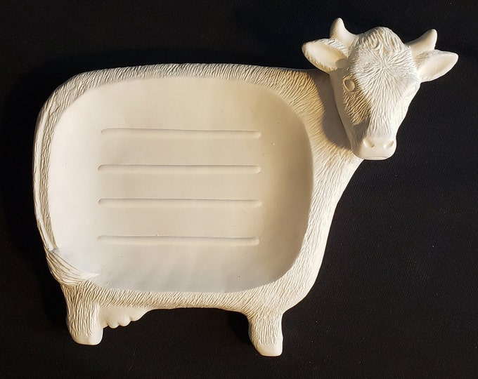 Ceramics Bisque Cow Butter Dish - Etsy