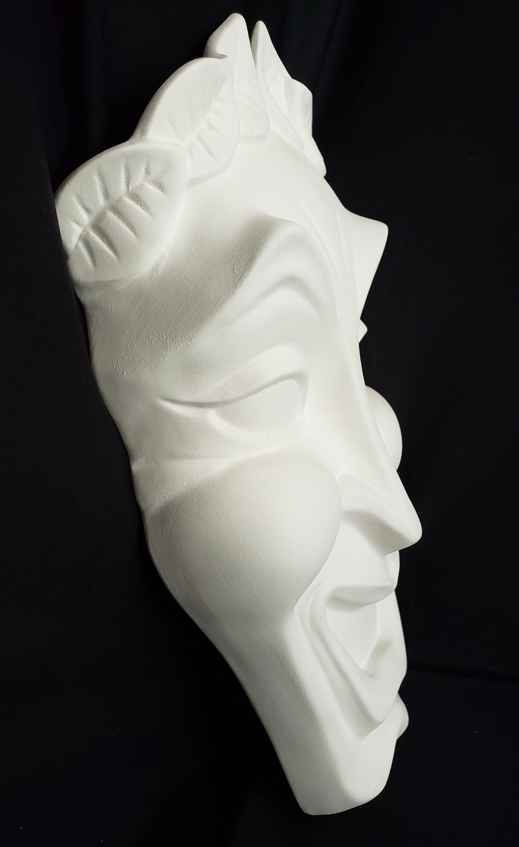 Ceramic Bisque - Classic Comedy and Tragedy Wall Plaques Set of Two - Etsy