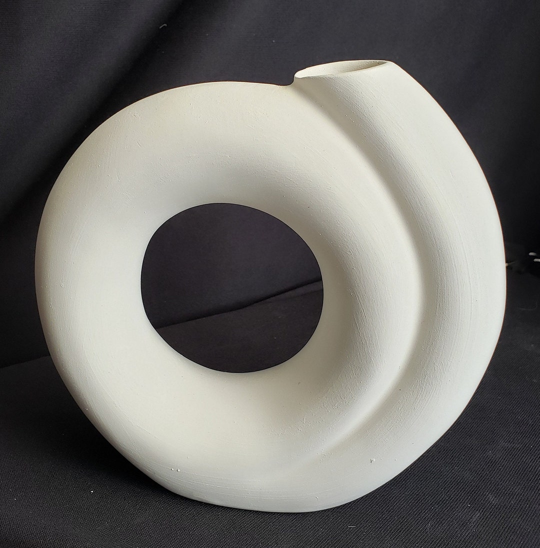 Ceramic Bisque - Hole in the Middle Vase - Etsy