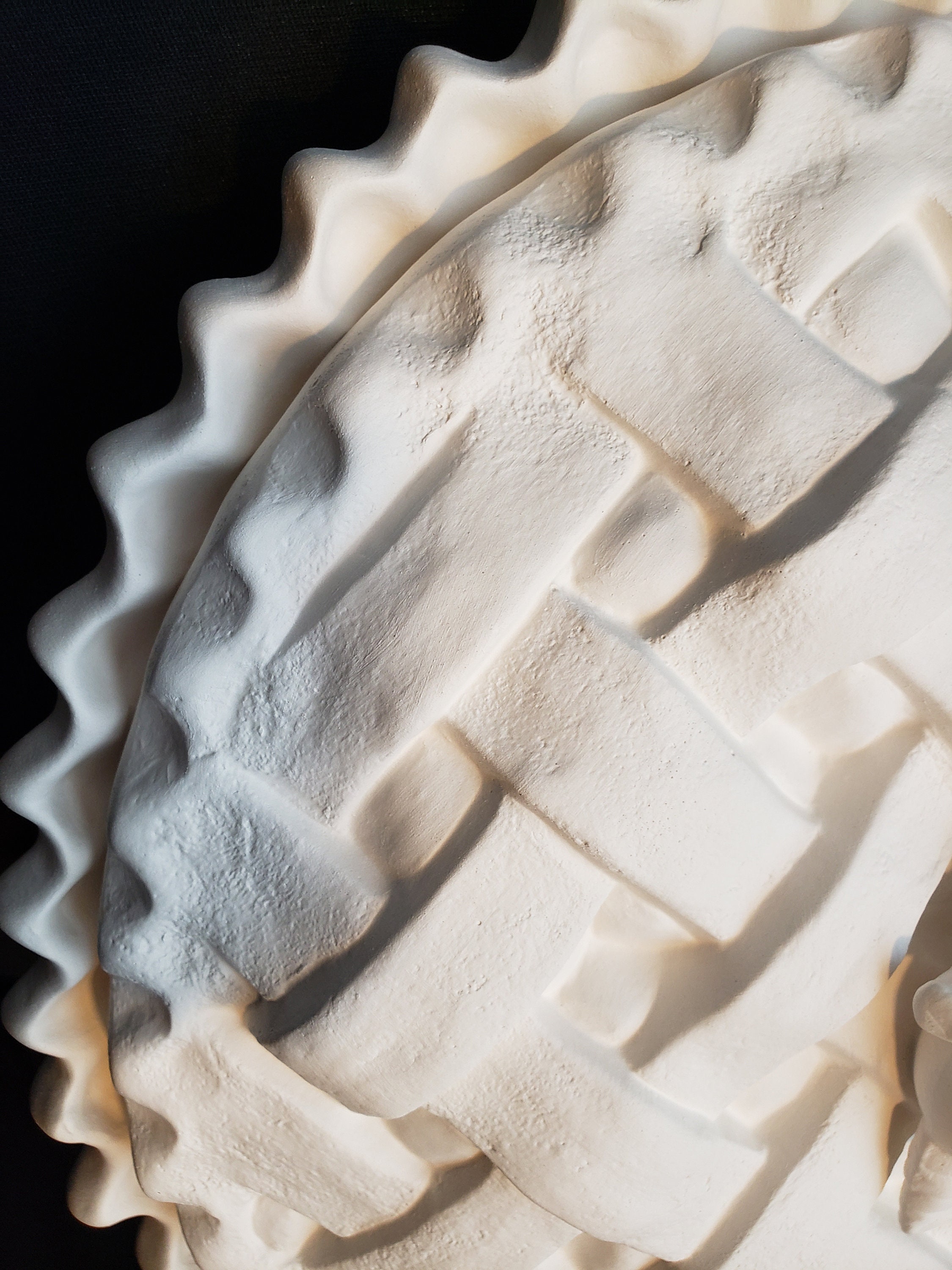 Ceramic Bisque Classic Pie Plate and Lace Crust Lid | Etsy