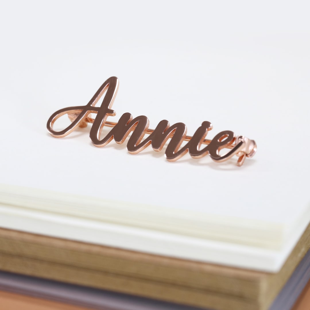 Personalized Name Brooch, Brooches for Women, Custom Name Brooch Women ...