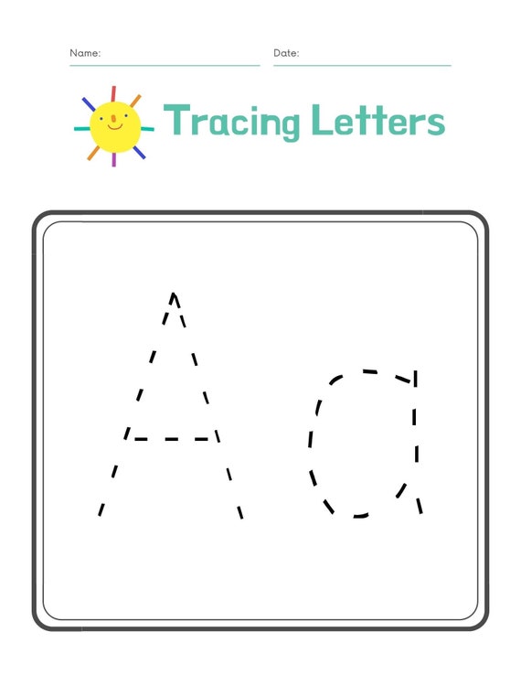 Alphabet tracing Upper/Lower case 26 pages bonus page | Etsy