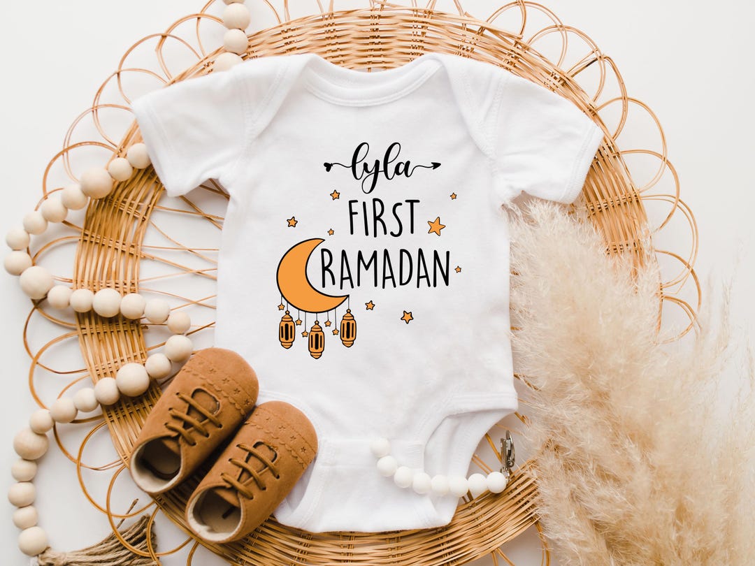Custom My First Ramadan Baby Onesie®, Personalized Ramadan Baby Shirt ...
