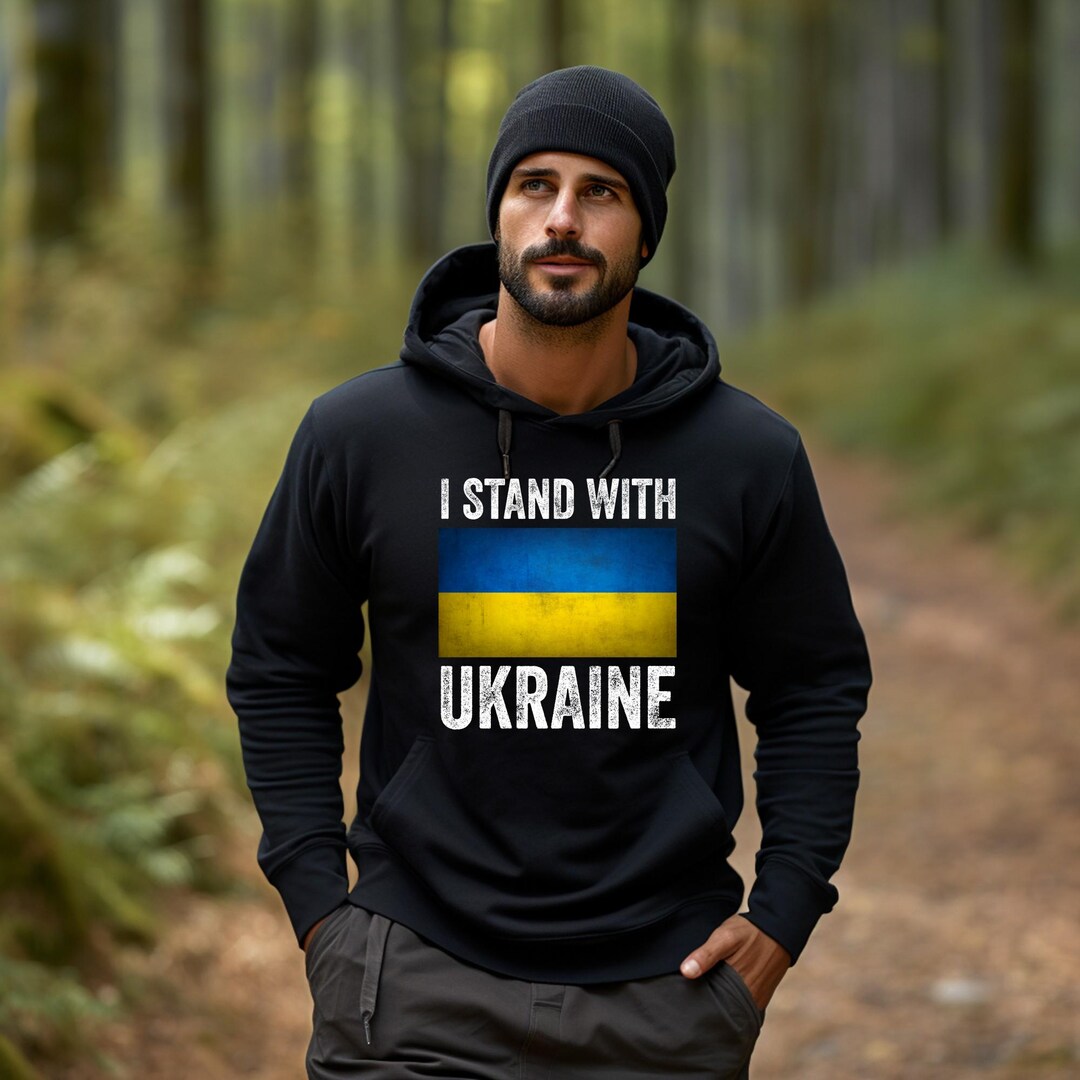I Stand With Ukraine Sweatshirt, Anti Putin Ukrainian Flag Shirt ...