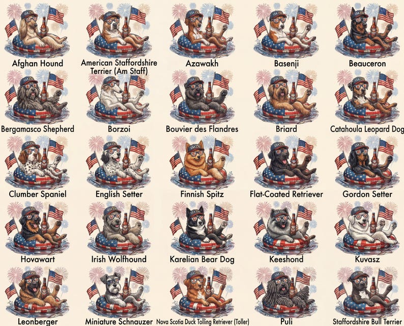 Patriotic Dogs Comfort Colors 4th of July Dog T-shirts, 124+ Dog Breeds ...