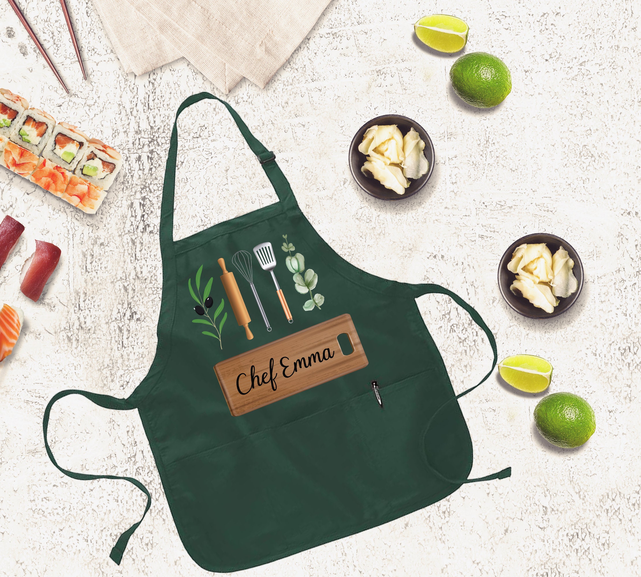 Personalized Kitchen Apron Custom Name Cooking Apron With - Etsy