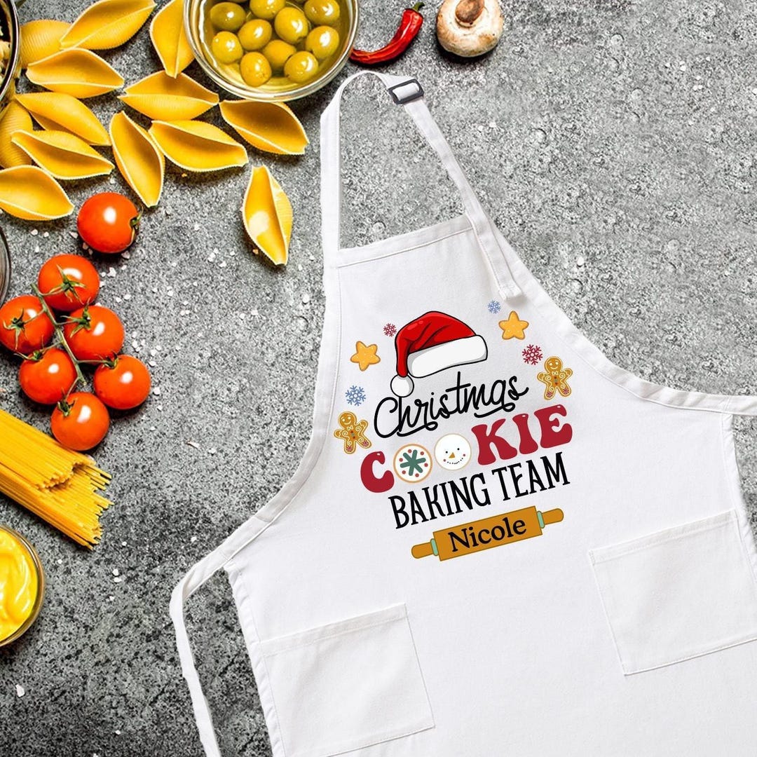 Personalized Cookie Baking Crew Apron,christmas Cookie Making Crew ...