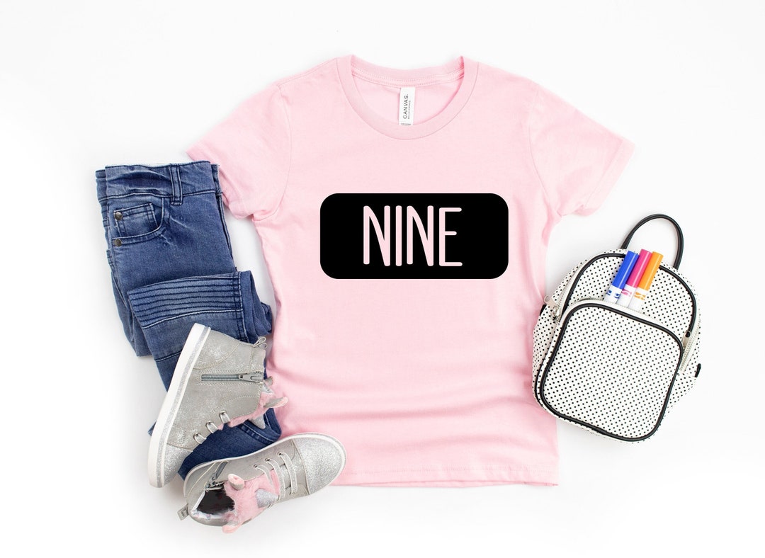 Hello Nine Shirt, 9th Birthday Shirt, Nine Shirt, Nineth Birthday Shirt ...