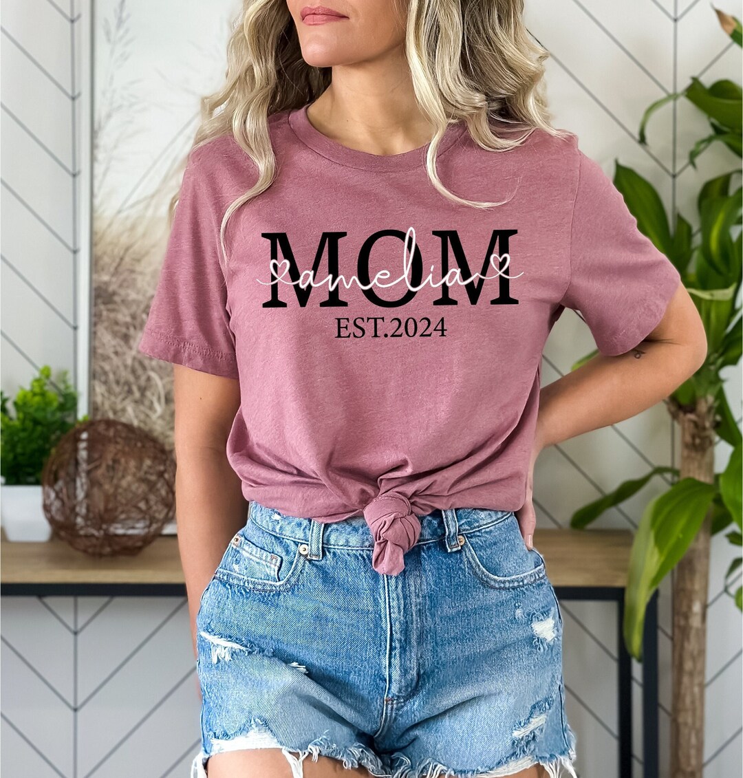 Mom Est Shirt, Mother's Day Shirt, Mother's Day Shirt, Mom Mimi Gigi ...